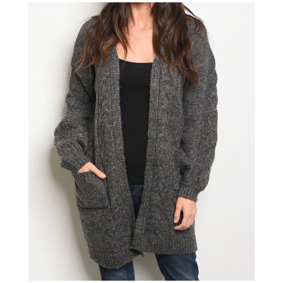 January Summer | Sweaters | Mocha Chunky Knit Cardigan | Poshmark